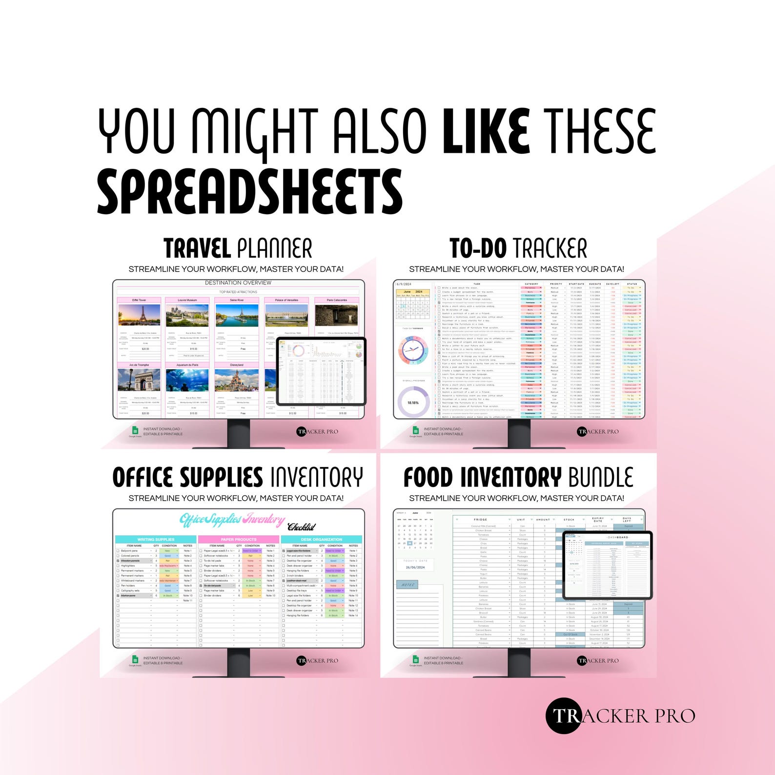 Weekly Macro & Calorie Tracker + Meal Planner - Counter - Google Sheets Template - Spreadsheet ...