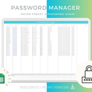 Password Tracker Excel Spreadsheet, Password Tracker Google Sheets ...