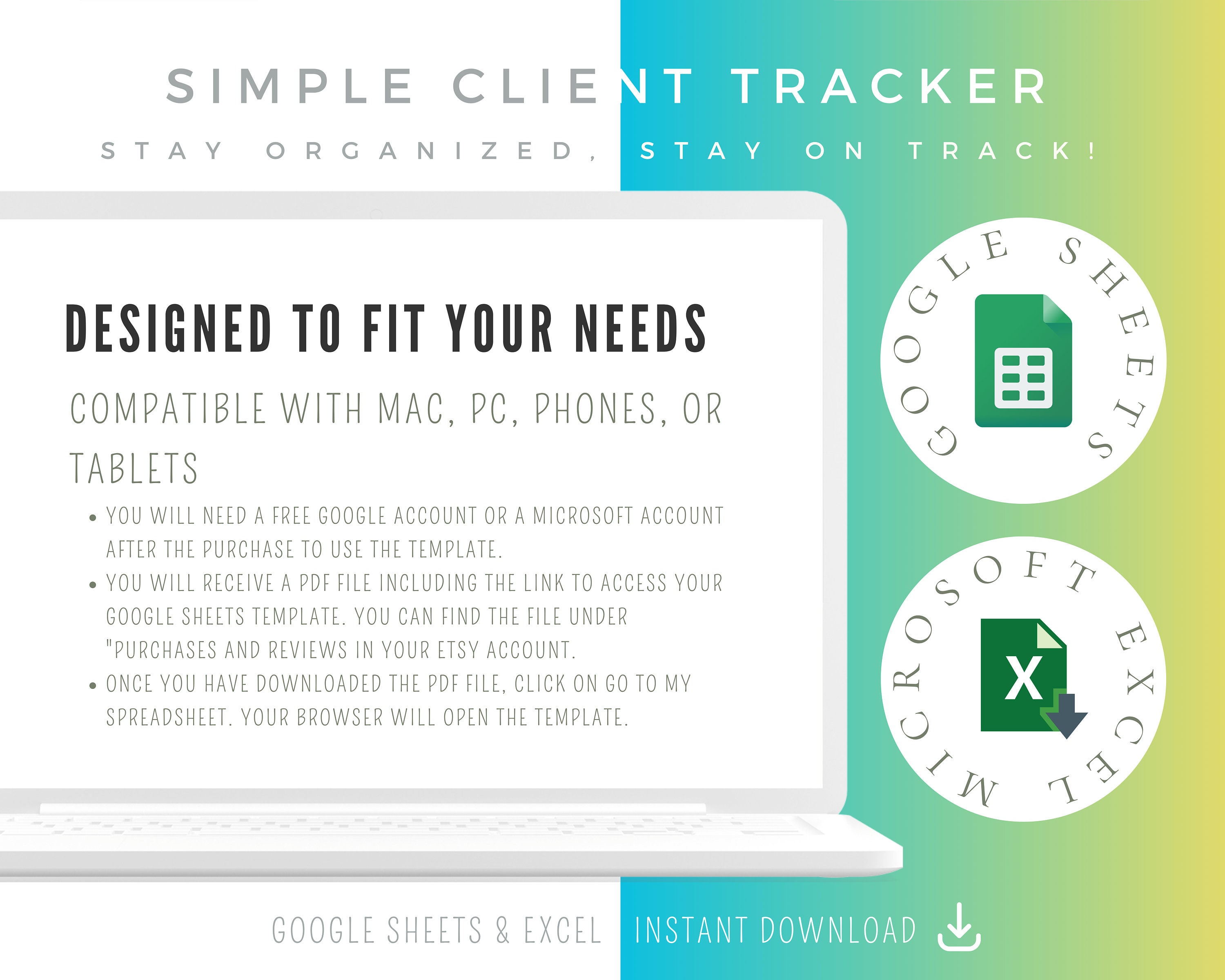 Client Tracker Small Business Template, Client Tracking Sheet, Client ...