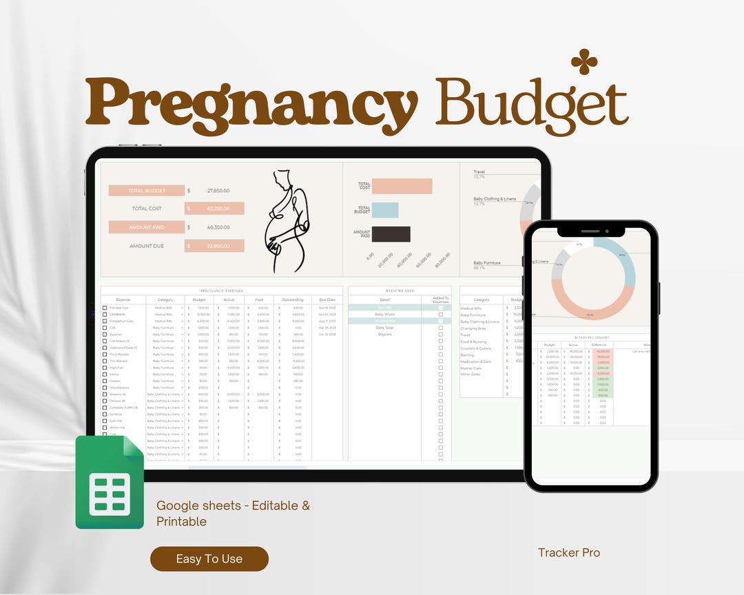 Baby Budget Planner Spreadsheet, Pregnancy Financial Planning Google ...