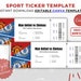 Editable Sports Ticket Template, DIY Sporting Ticket, Custom Sports Ticket Gift, Surprise ...