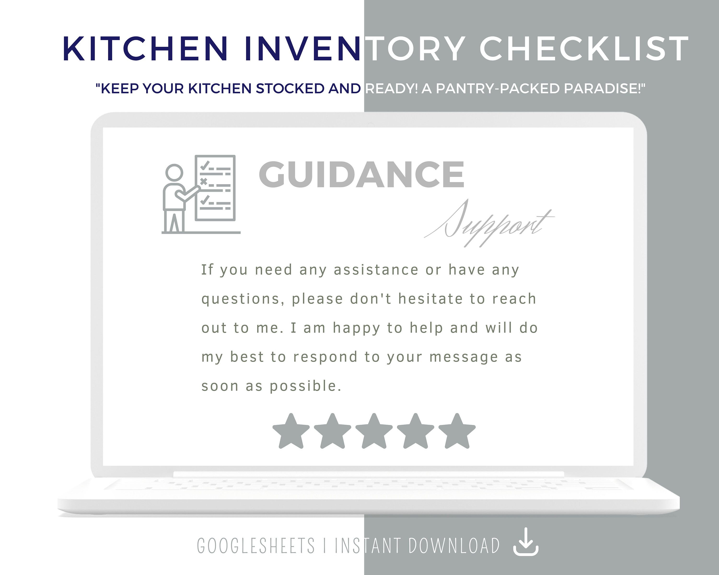Kitchen Inventory Template, Pantry Inventory Spreadsheet List, Freezer ...