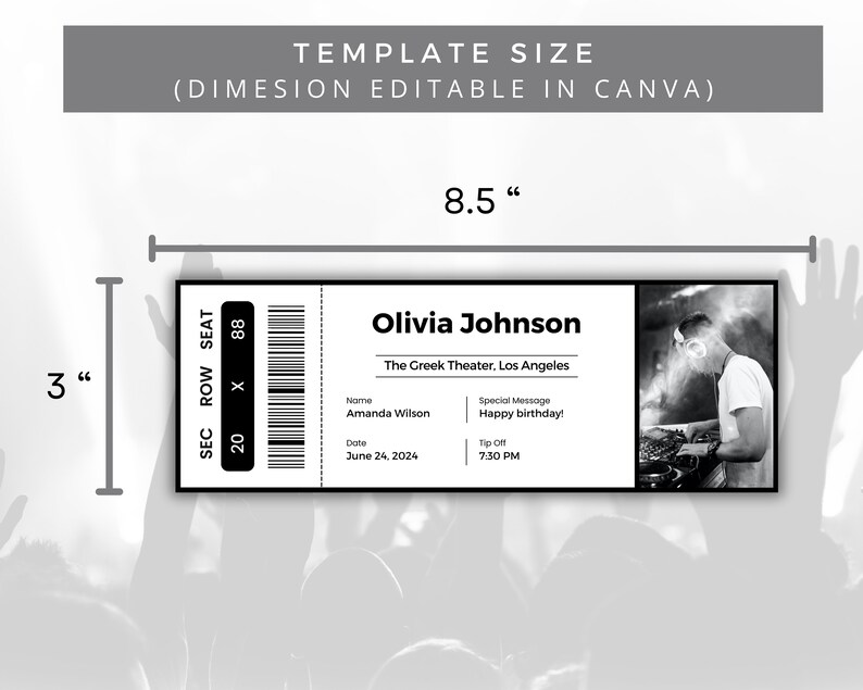 Event Ticket Template, EDITABLE DIY Event Printable, Surprise Getaway, Invitation, Christmas ...