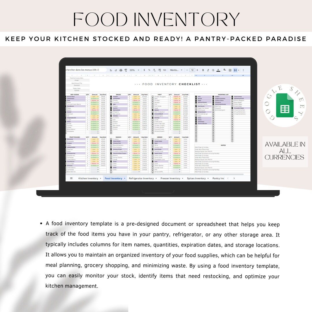 Recipe Cost Calculator, Spreadsheet Template for Excel & Google Sheets ...