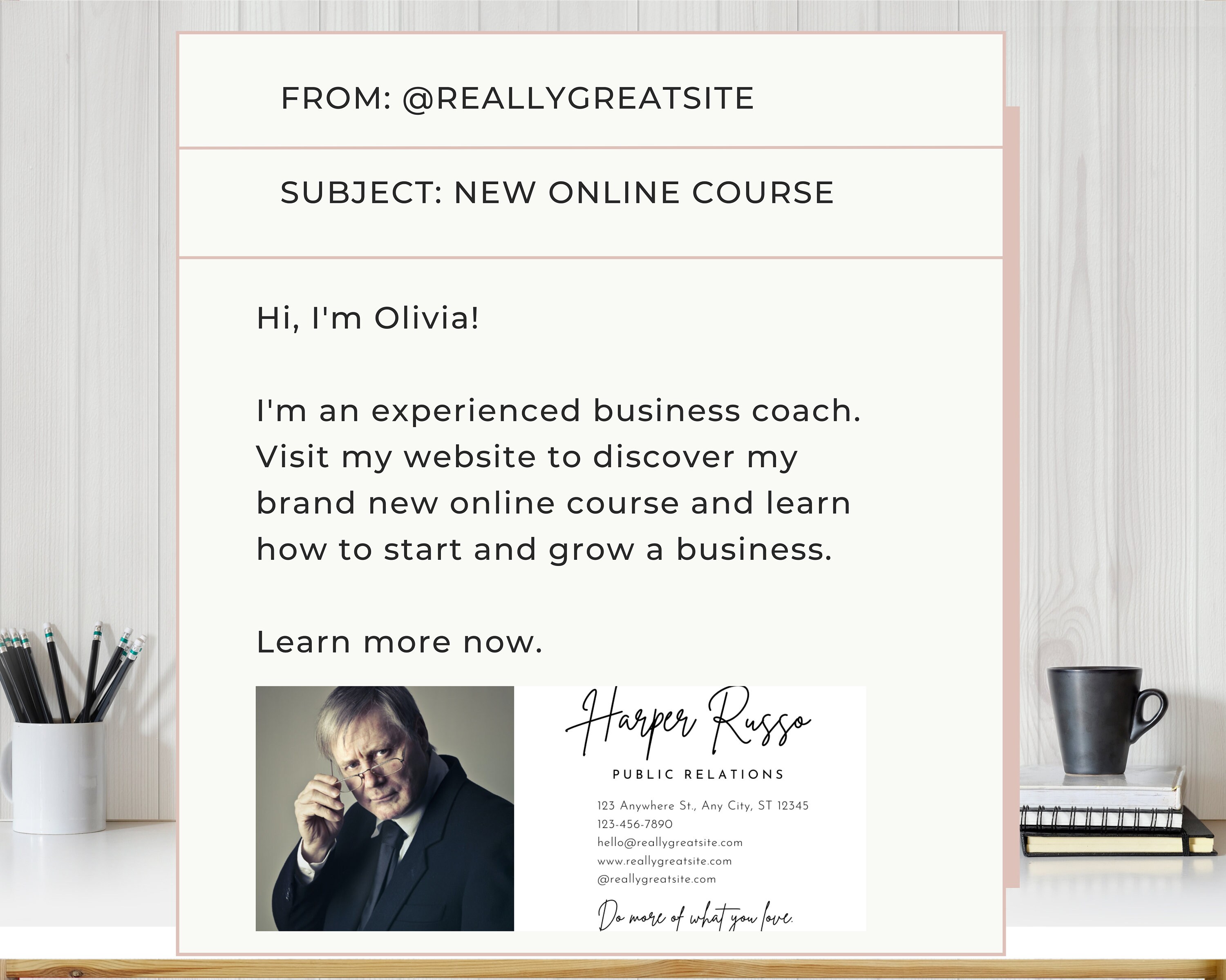 Email Signature Template With Logo & Photo Editable Canva - Etsy