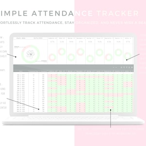 Employee Attendance Tracker, Leave Tracker, Punctuality Tracker, Excel ...