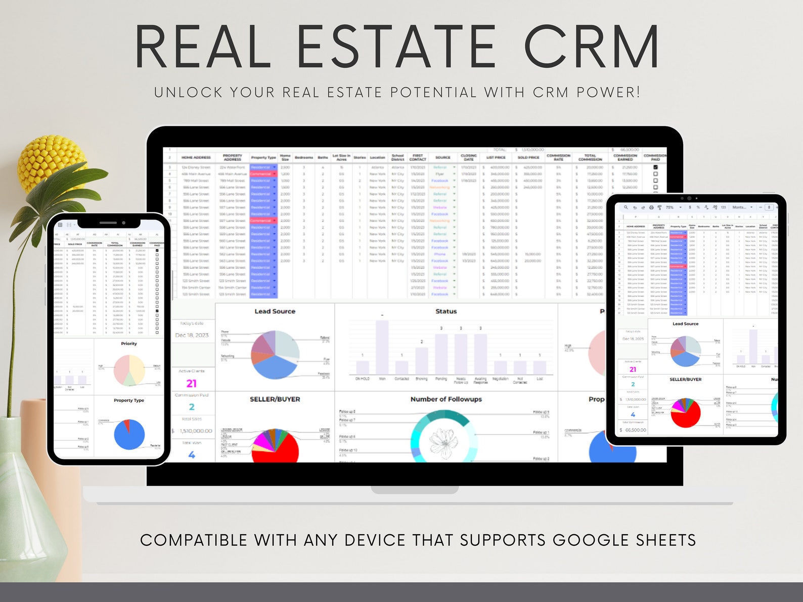 Realtor CRM, Realtor Client Tracker, Realtor Client Sheet, Realtor ...