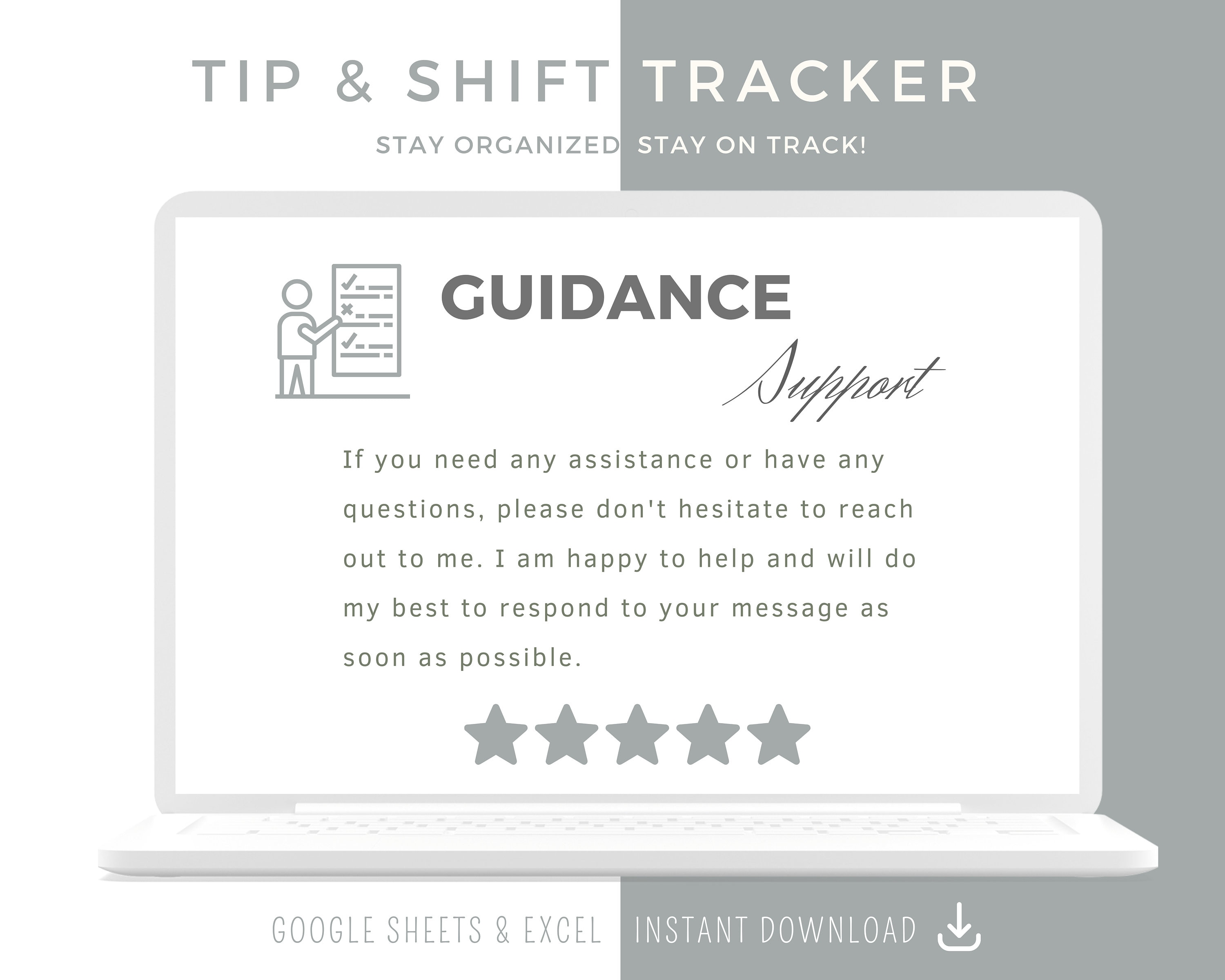 Tips Tracker Spreadsheet, Free Log, Financial Planner, Waiter, Waitress ...