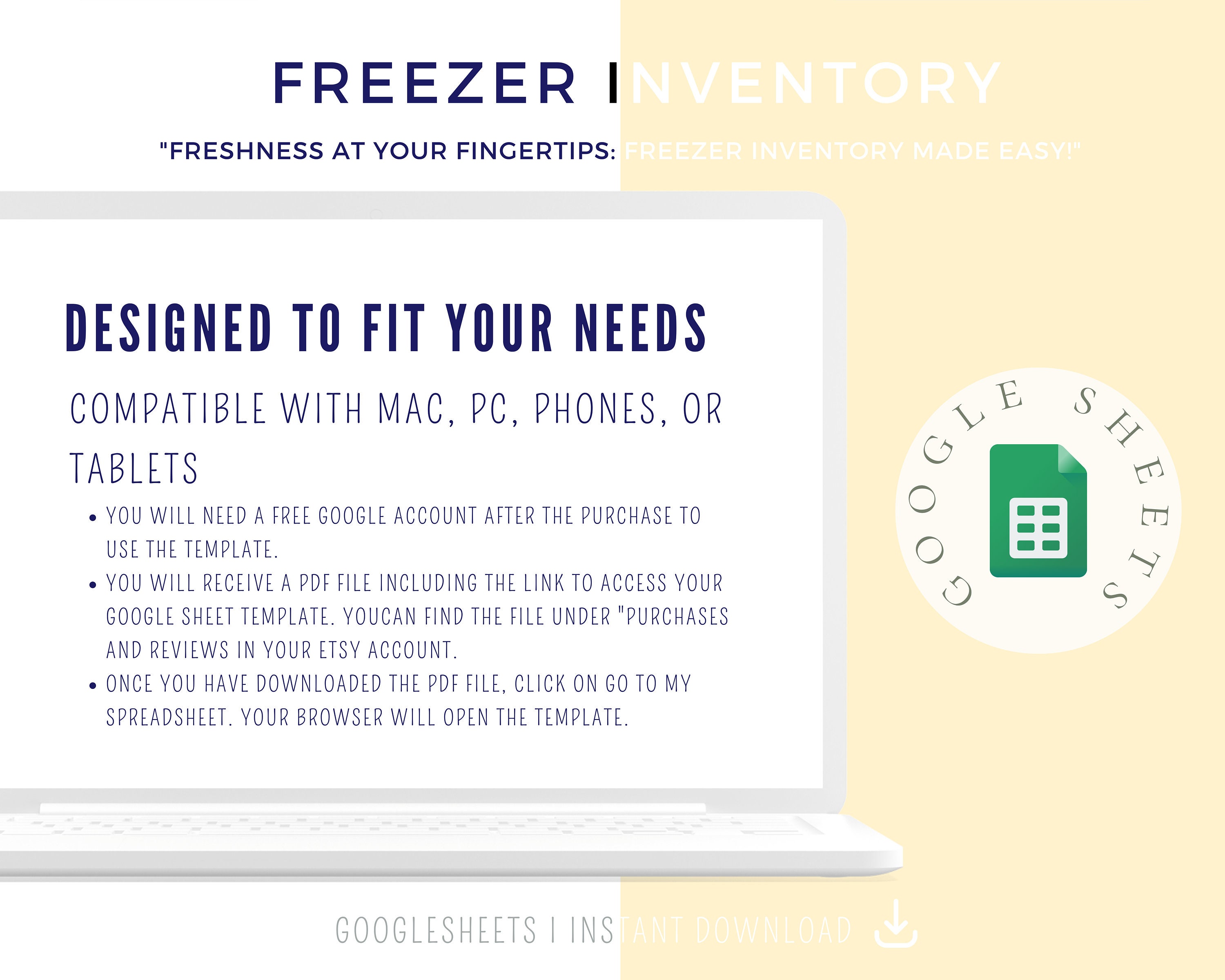Freezer Inventory Template, Freezer Checklist, Freezer List, Food ...