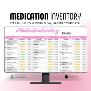 Medication Tracker, Medication Checklist, Daily Medication Log ...