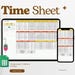 Time Sheet Google Sheets, Weekly Time Sheet Template, Timesheet Log ...