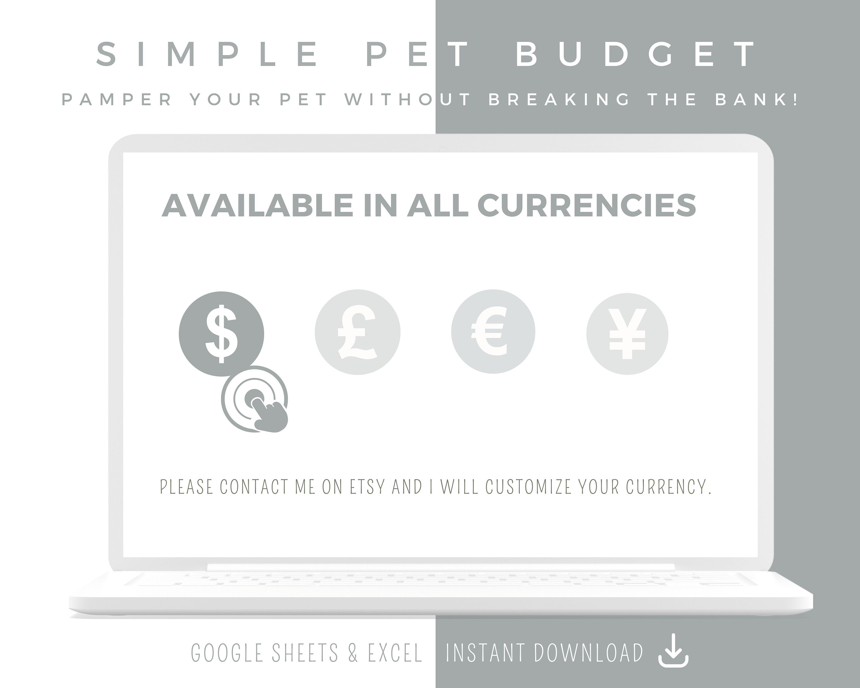 Pet Expense Tracker, Pet Budget Spreadsheet, Pet Spending Template ...