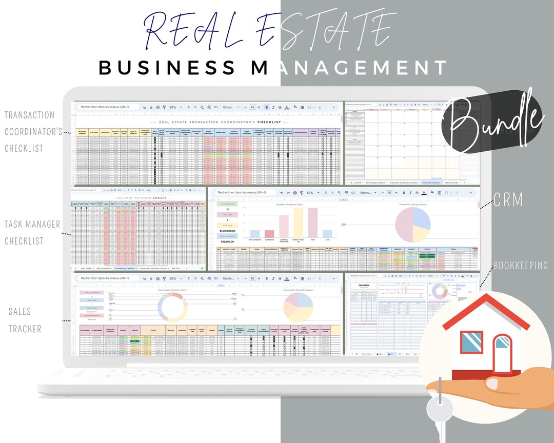 Real Estate Management Template Bundle, Transaction Checklist ...
