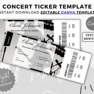 Event Ticket Template, EDITABLE DIY Event Printable, Surprise Getaway, Invitation, Christmas ...