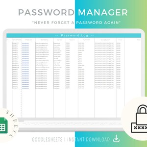 Password Tracker Excel Spreadsheet, Password Tracker Google Sheets ...