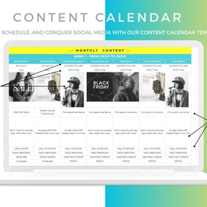 Social Media Content Calendar Google Sheets Template, Social Media ...