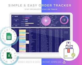 Order Tracker Google Sheets, Order Tracker Excel, Order Tracker ...