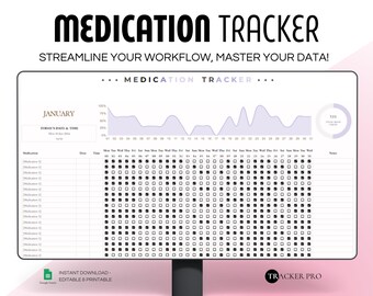 Medication Tracker Google Sheets Template, Medicine Tracker Spreadsheet ...