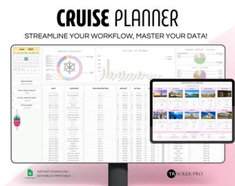 Digital Cruise Planner Spreadsheet, Cruise Packing List, Cruise ...