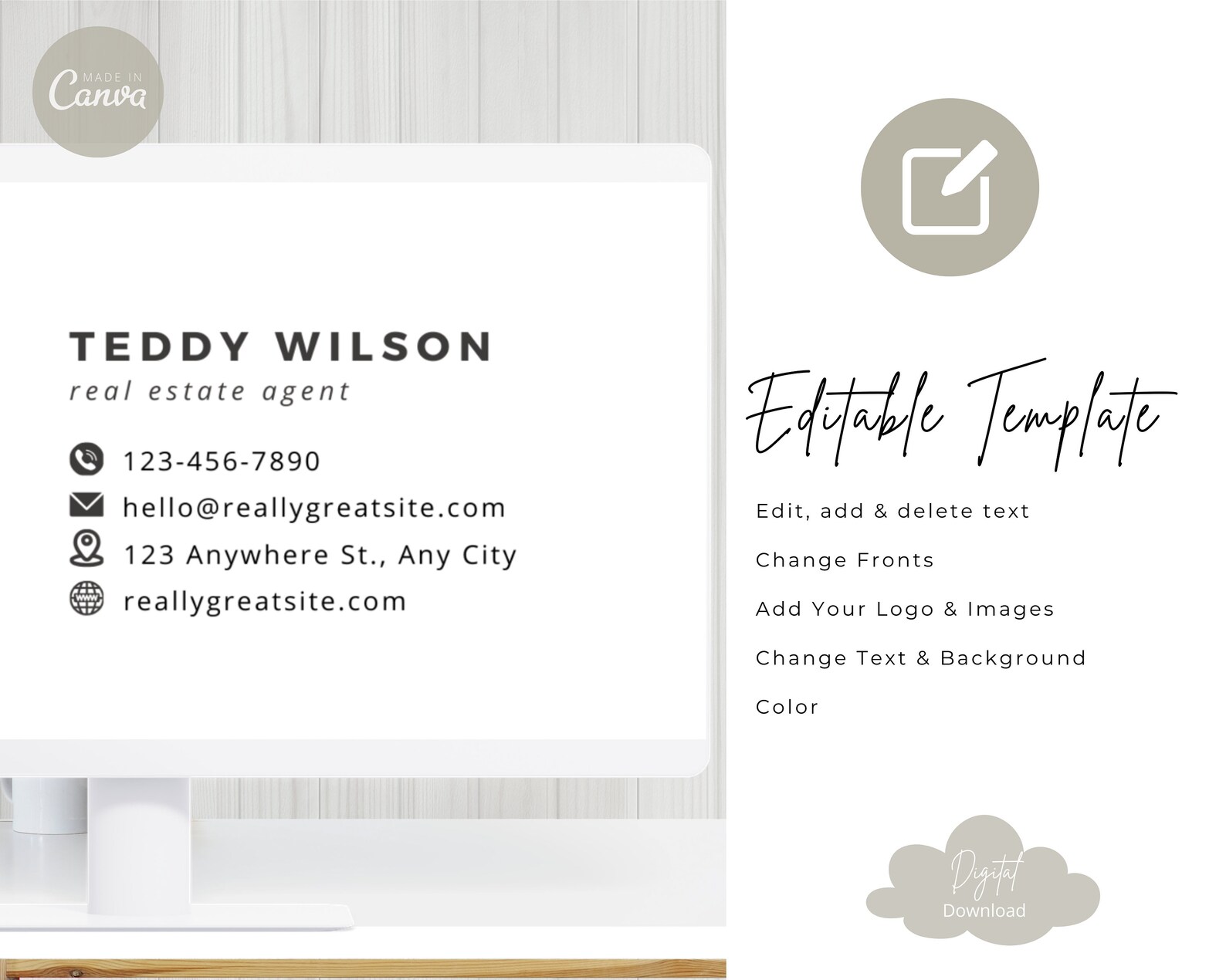 Real Estate, Professional, Gmail, Email Signature Template With Logo ...