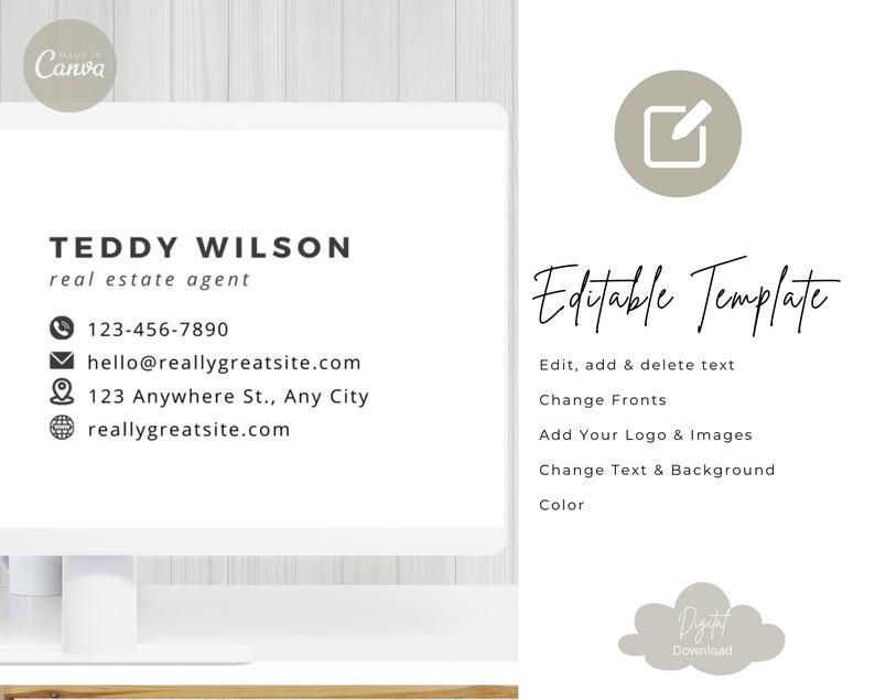 Real Estate, Professional, Gmail, Email Signature Template With Logo ...