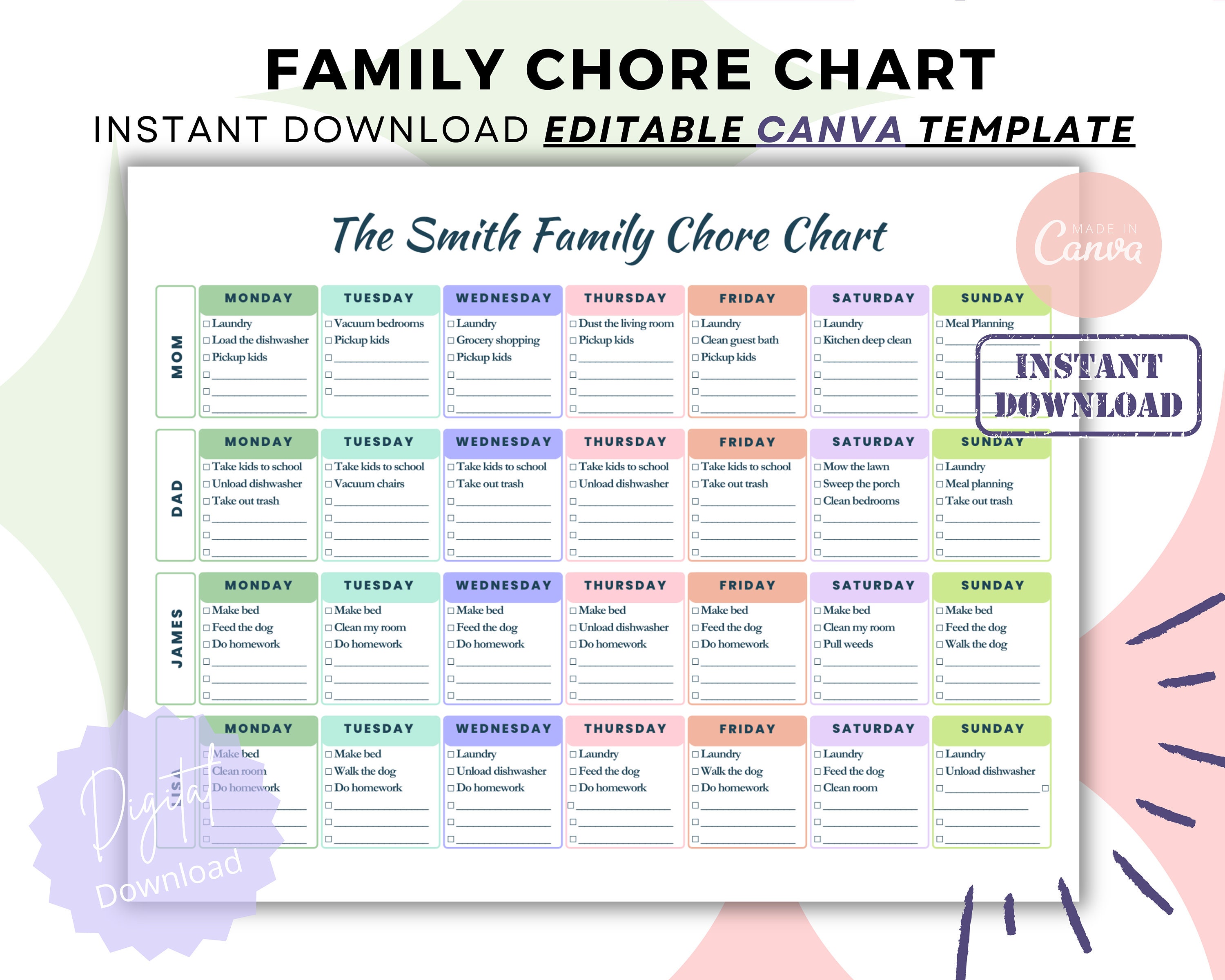 Ultimate Cleaning Schedule Bundle Editable,cleaning Planner Bundle ...
