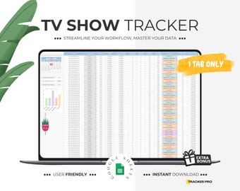 TV Show Tracker Excel Spreadsheet, TV Shows Tracking Google Sheets ...