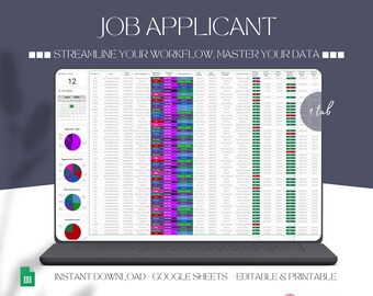 Job Application Tracker | Job Search Template | Job Search Tracker ...