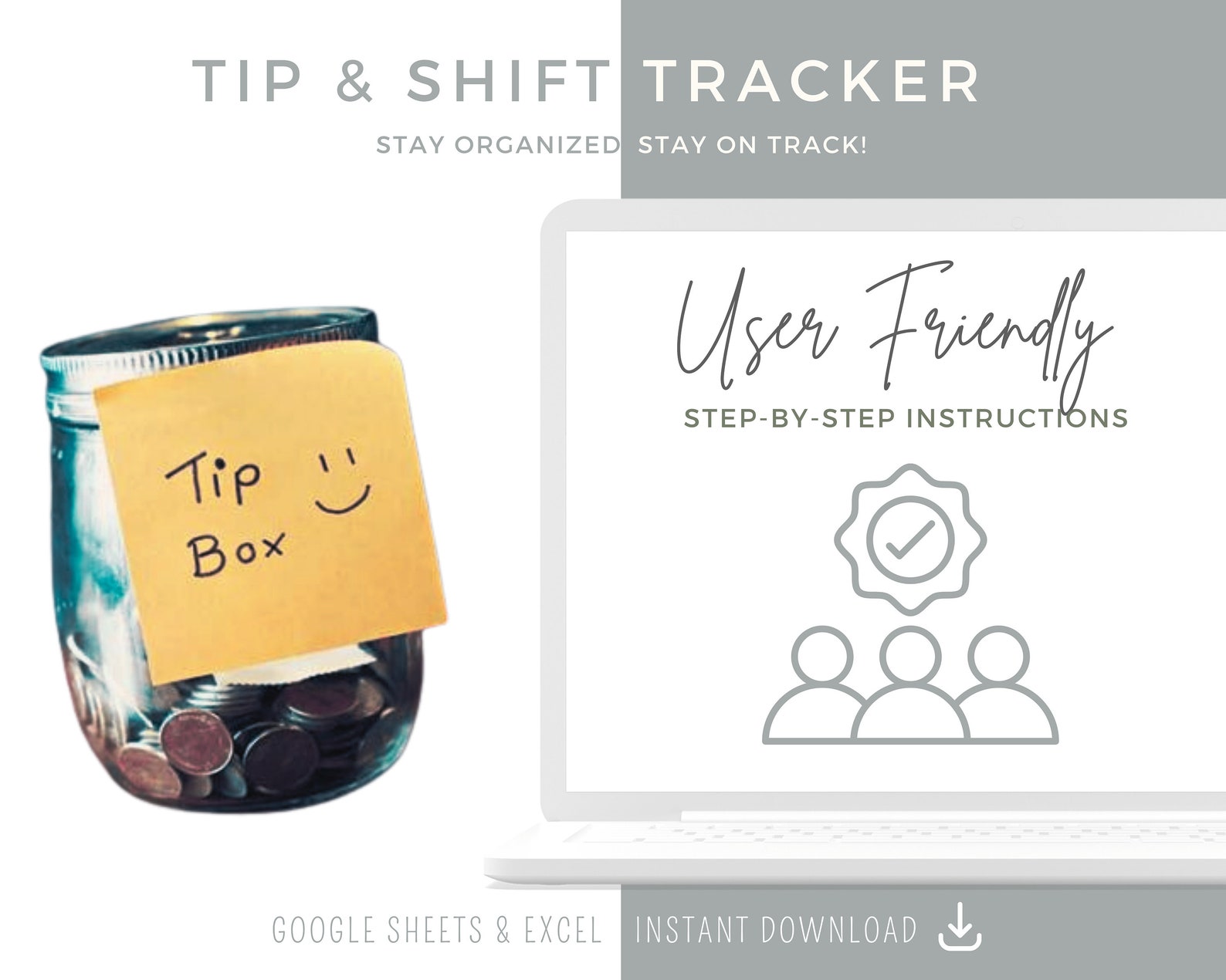 Tips Tracker Spreadsheet , Gratuity Log, Financial Planner, Waiter ...