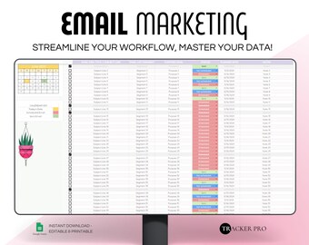 Email Marketing Tracker, Email Content Planner Spreadsheet, Google ...