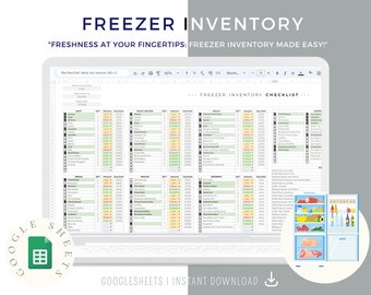 Freezer Inventory Template, Freezer Checklist, Freezer List, Food ...