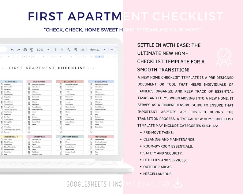 Furniture Inventory, First Apartment Checklist Template Excel ...