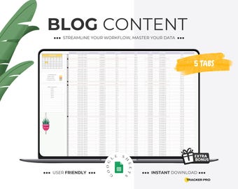 Blog Post Planner Google Sheets, Digital Blog Planner, Easy Blog Post Idea Tracker, Blogging ...