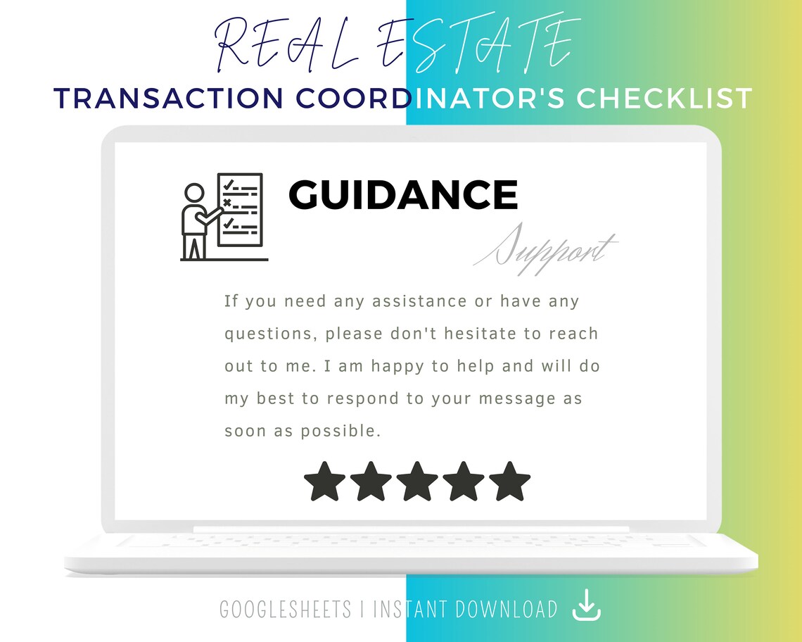 Realtor Transaction Checklist, Real Estate Excel Spreadsheets ...