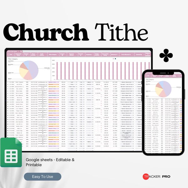 Tithe Tracking Sheet - Etsy