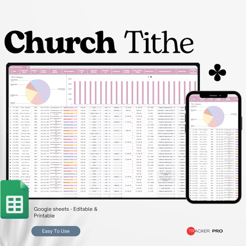 Google Sheets Tithing - Etsy