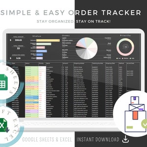 Order Manager & Tracker Google Sheets Excel Template Small Business ...