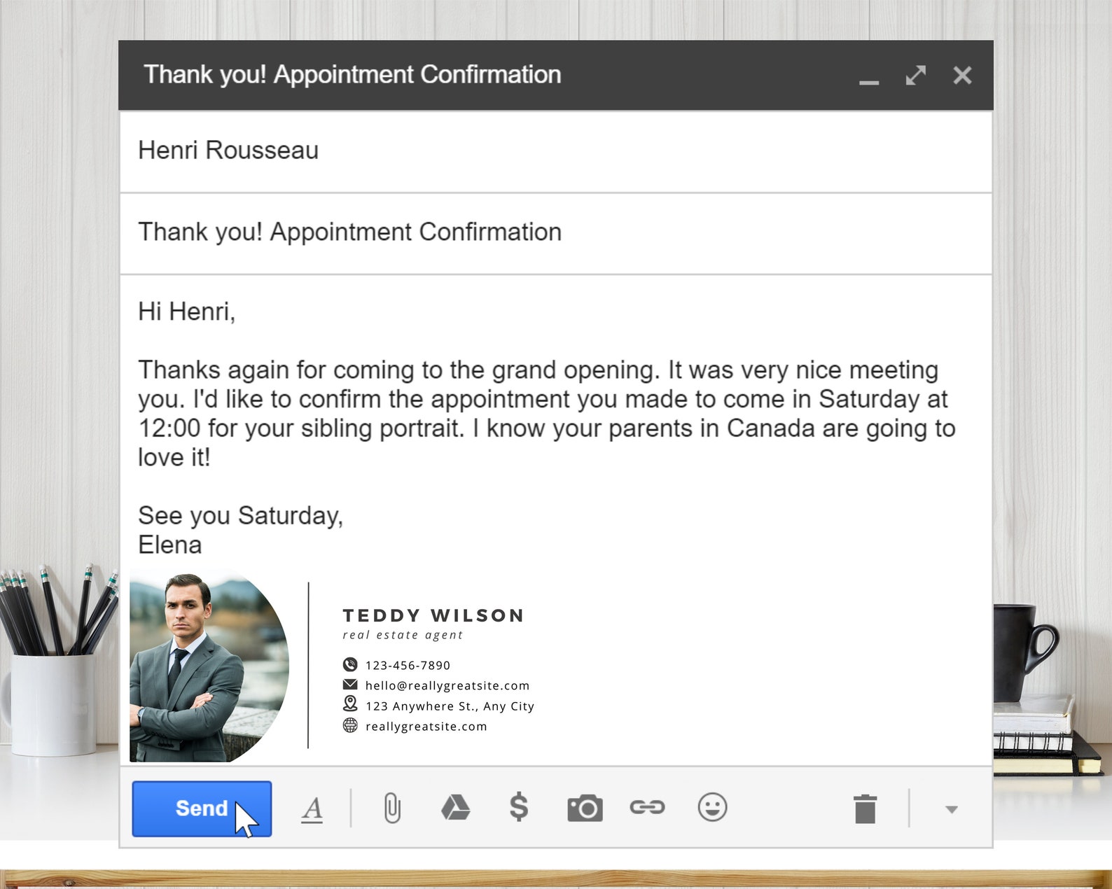 Real Estate, Professional, Gmail, Email Signature Template With Logo ...