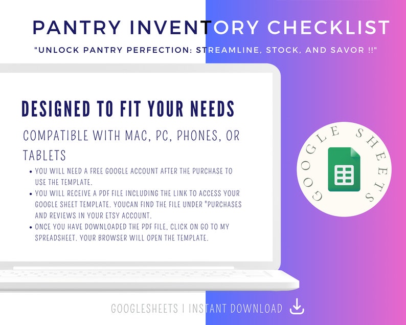 Food Tracker Excel Sheet Google, Pantry Inventory Template, Pantry ...