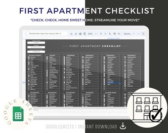 First Apartment Checklist Template Excel Spreadsheet, Our First ...