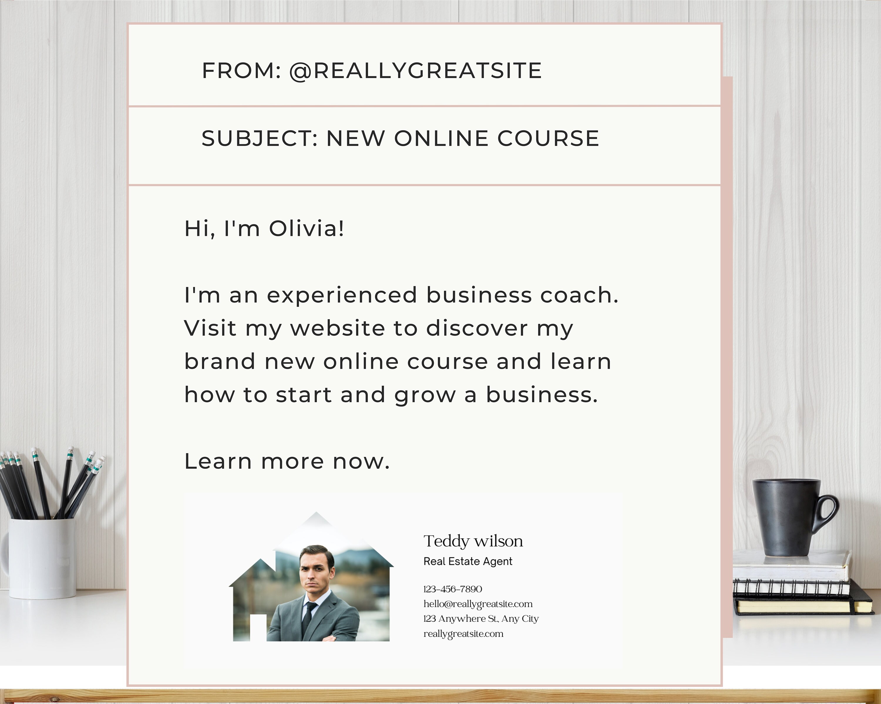 Real Estate Email Signature Template Clickable Link, Gmail Email ...