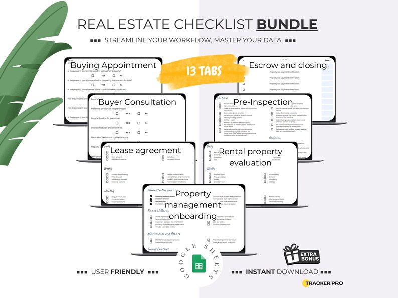 Real Estate Checklist Bundle, Listing Checklist for Realtors, Real ...