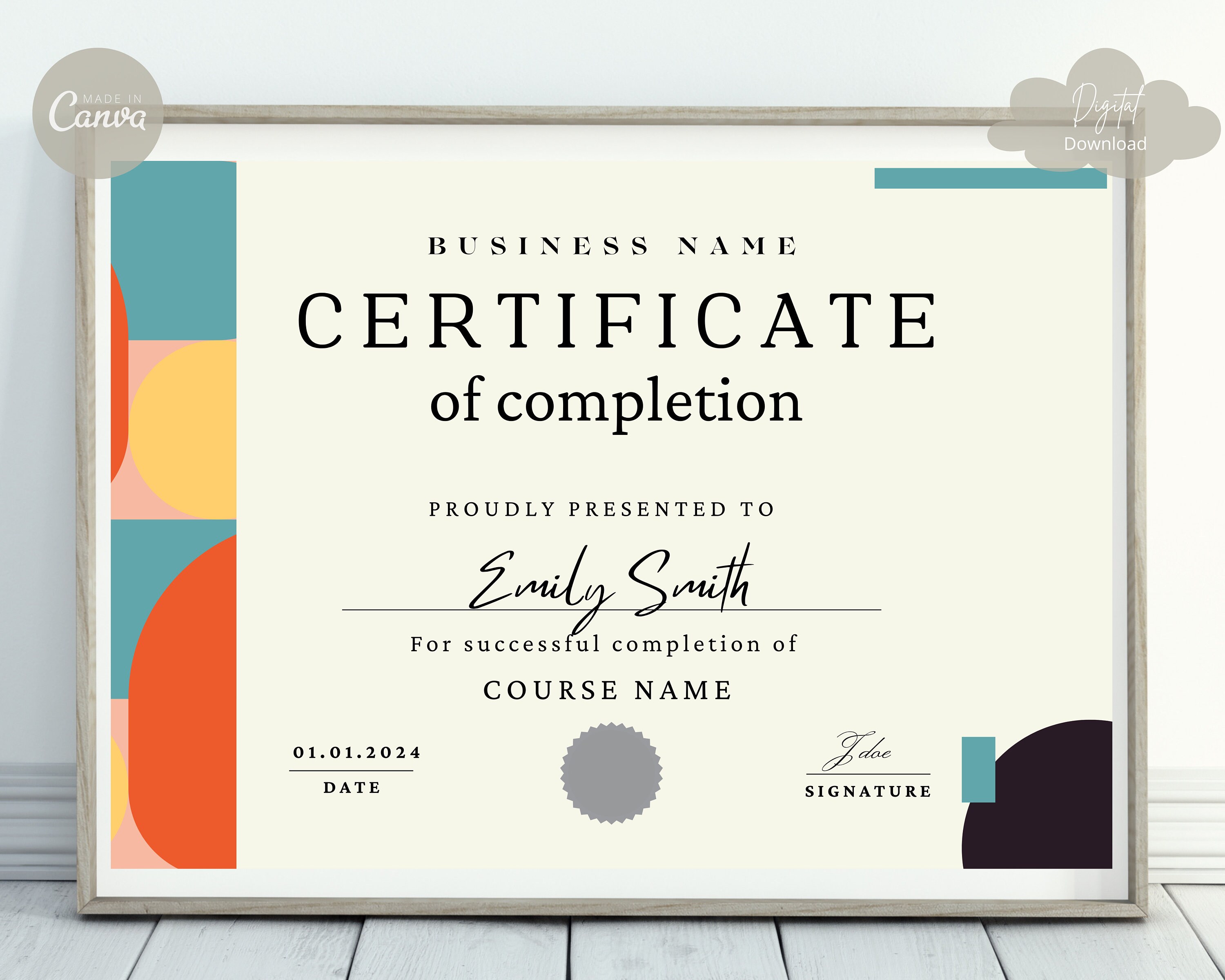 Certificate of Completion Template for Nail Course, INSTANT DOWNLOAD ...