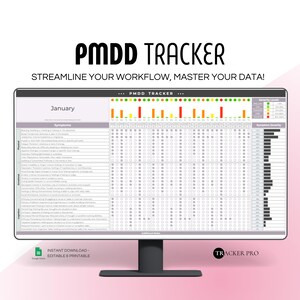 PMDD Symptoms Tracker Google Sheets, PMDD Awareness, Premenstrual ...