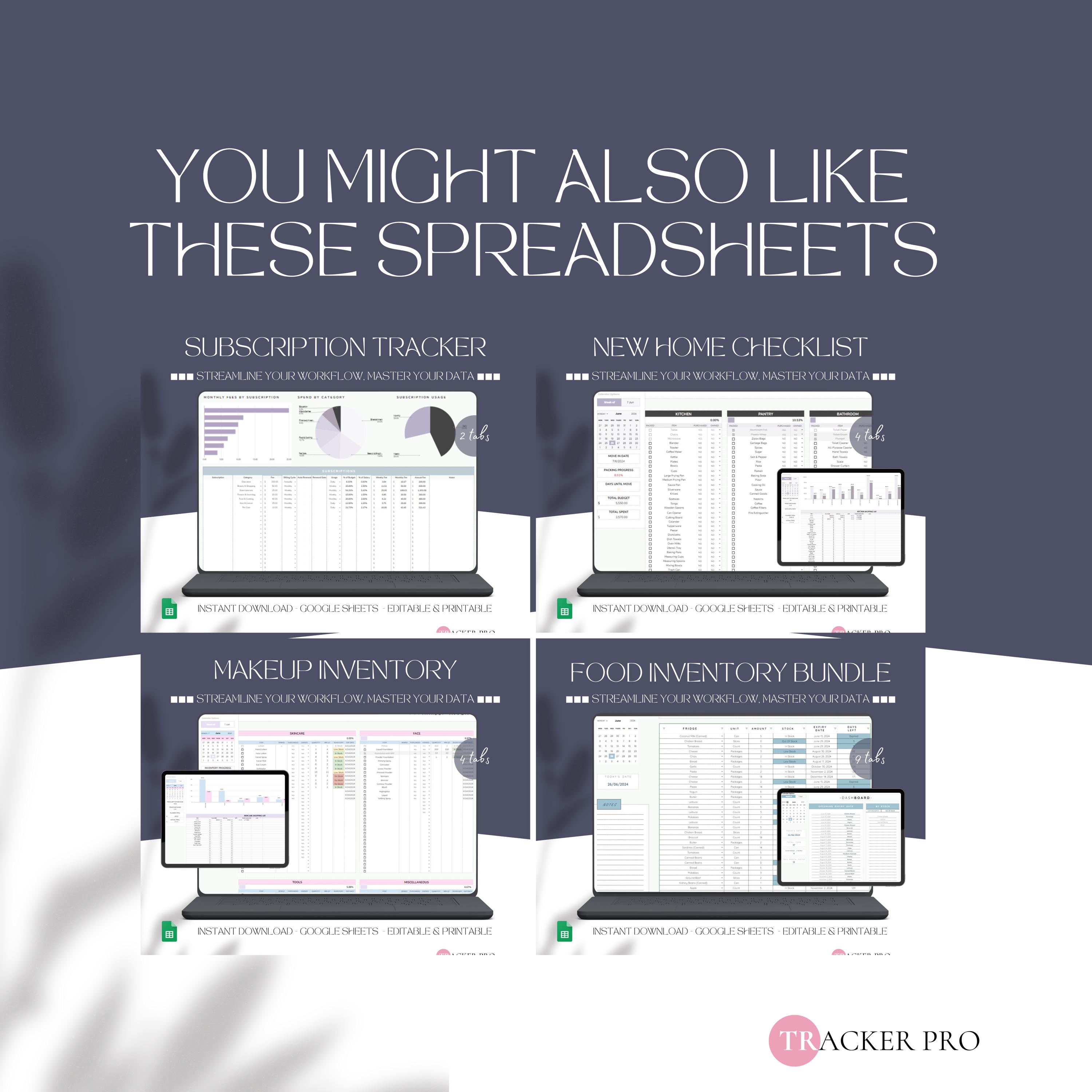 Real Estate Income and Expenses Bookkeeping Spreadsheet, Real Estate ...