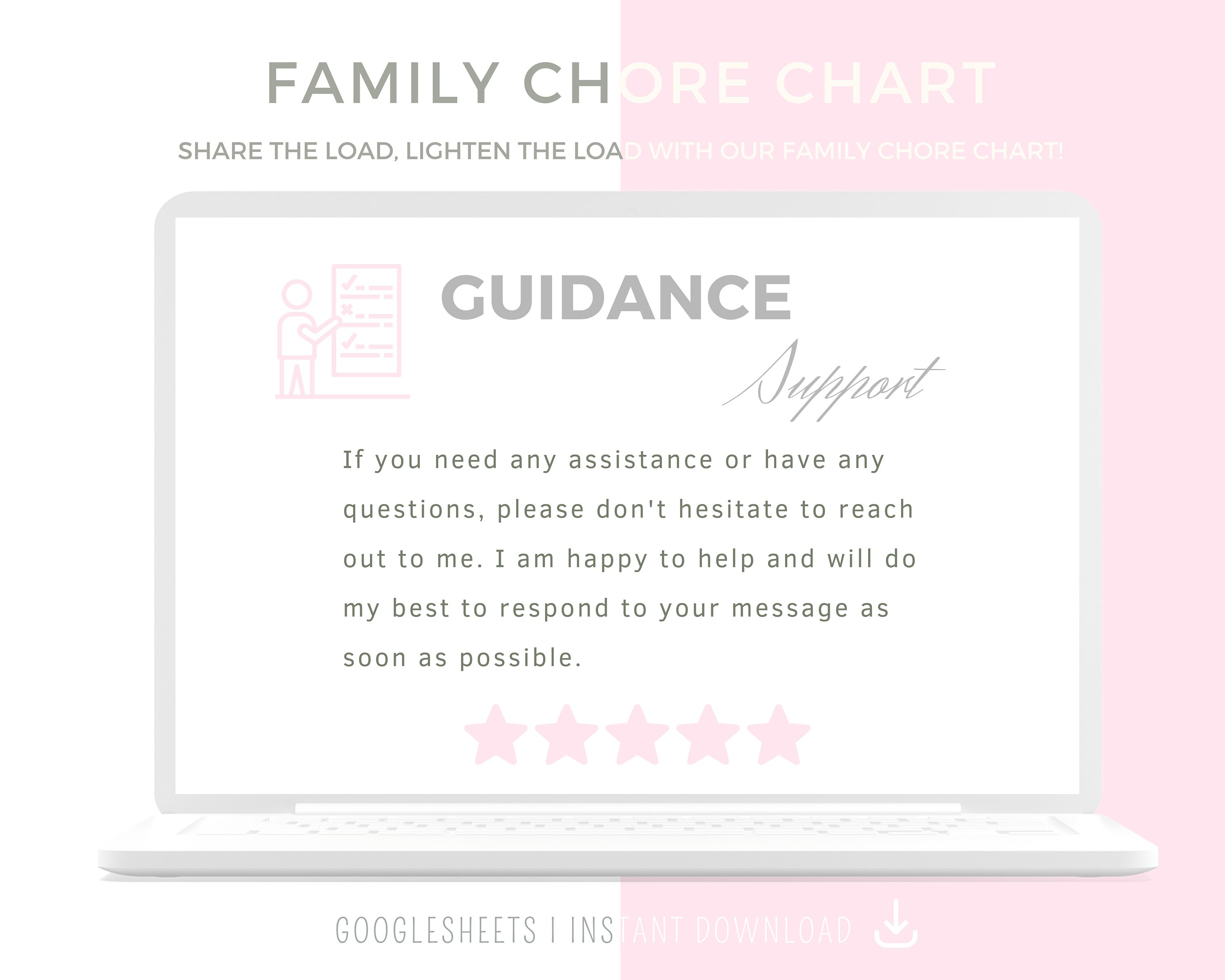 Editable Family Chore Chart Template Printable Family - Etsy