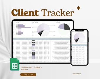 Client Tracker Excel, Client Tracker Google Sheets, Client Tracker ...