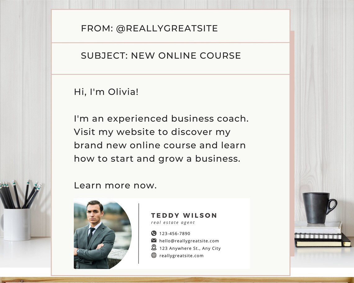 Real Estate, Professional, Gmail, Email Signature Template With Logo ...