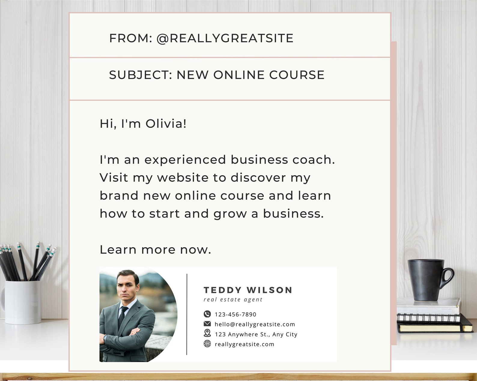 Real Estate, Professional, Gmail, Email Signature Template With Logo ...