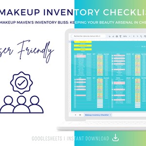Inventory Sheet Organization Sheet Excel Spreadsheet, Makeup Inventory ...